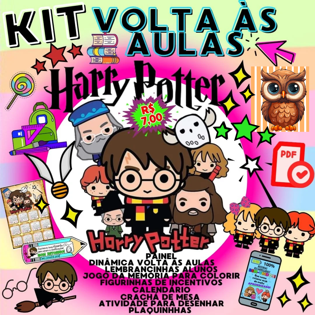 KIT VOLTA ÀS AULAS HARRY POTTER – Talyne Wolter: Recursos Pedagógicos ...